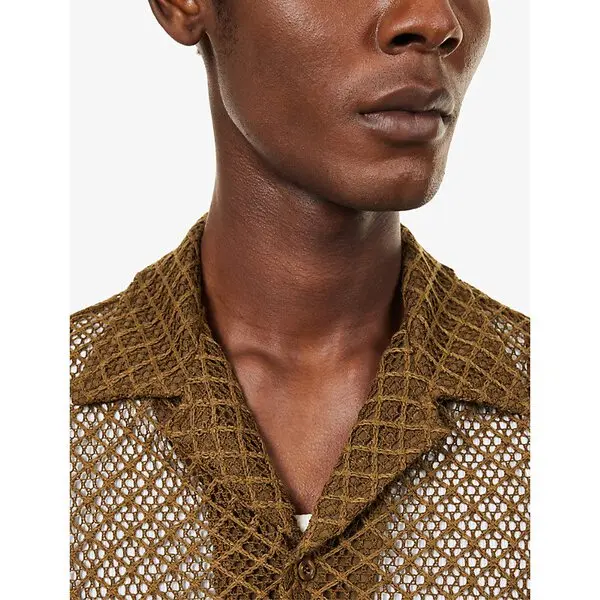 RAITH Marcelo Short-sleeve Lace Cotton Shirt