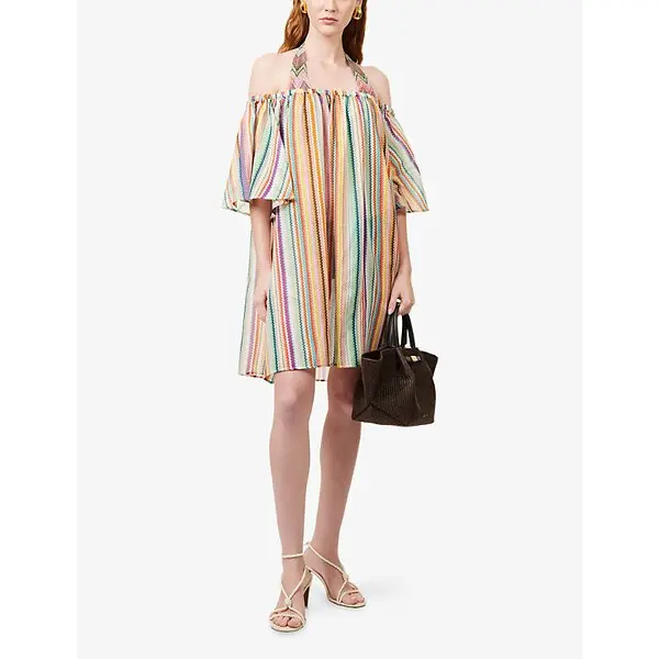 Missoni Chevron-pattern Cotton-blend Mini Dress