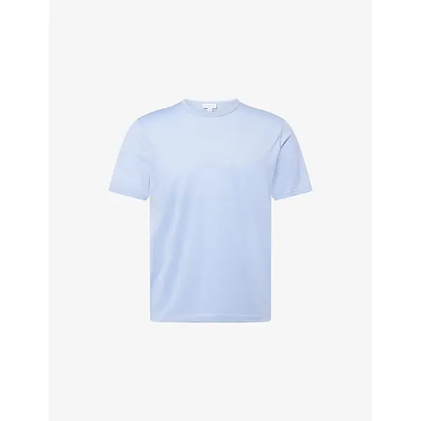 Sunspel Classic Short-sleeve Cotton-jersey T-shirt - Sky26