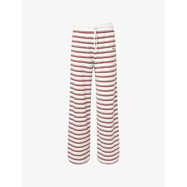 4TH & RECKLESS Azure Striped Cotton Trousers
