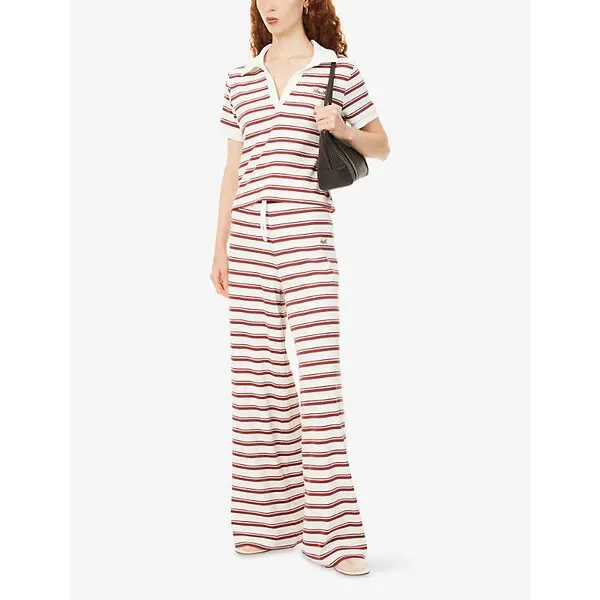 4TH & RECKLESS Azure Striped Cotton Trousers