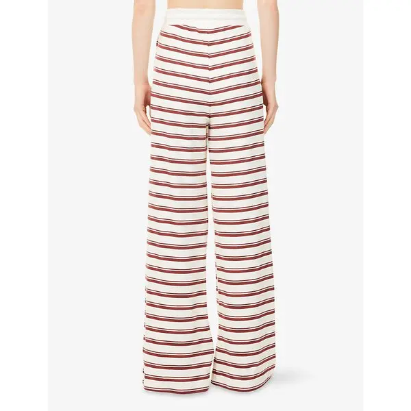4TH & RECKLESS Azure Striped Cotton Trousers