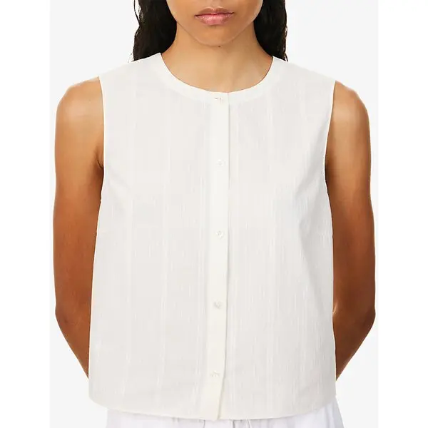 Theory Sleeveless Cotton Shell Top