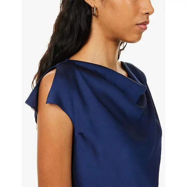 Theory Cowl-neck Woven Top