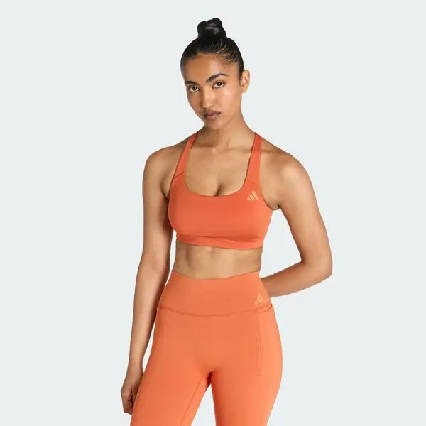 Adidas Optime Workout Medium Support Bra - Fox Orange