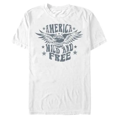 LOST GODS America Wild And Free Bald Eagle Graphic T-shirt