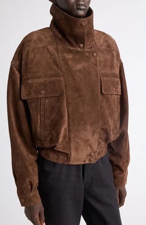 Saint Laurent Suede Bomber Jacket