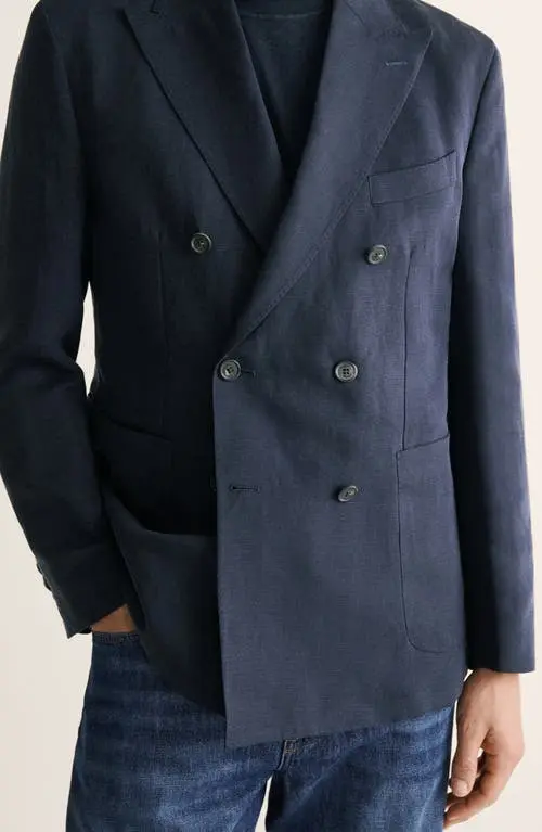 Mango Slim Fit Double Breasted Suit Jacket