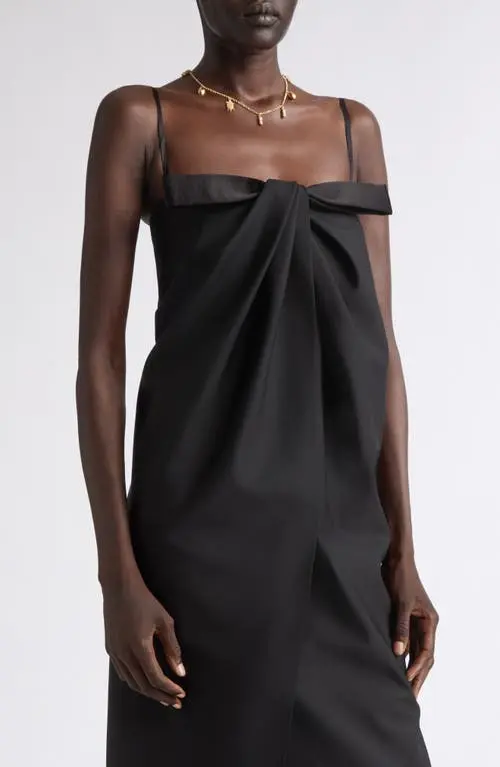 Givenchy Sliced Bow Wool & Mohair Gown
