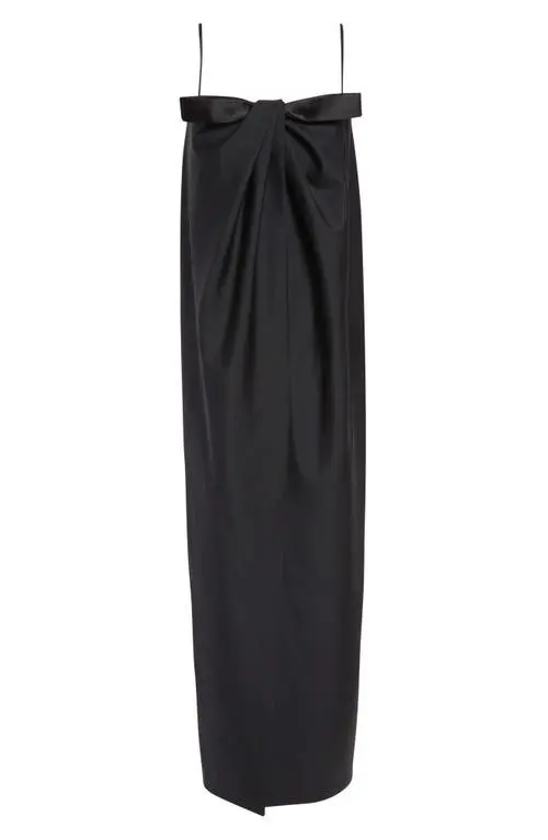 Givenchy Sliced Bow Wool & Mohair Gown