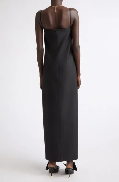 Givenchy Sliced Bow Wool & Mohair Gown