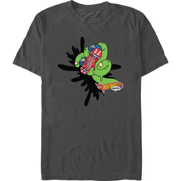 HOT WHEELS Monster Finger Skating Short Sleeve Graphic T-shirt - Charcoal