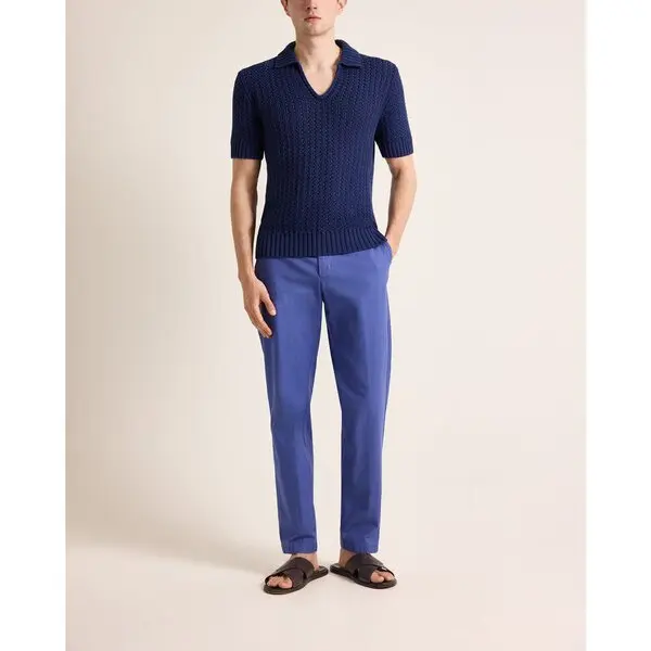 Orlebar Brown Ray Relaxed Tailored Fit Twill Trousers - Nightfall Blue