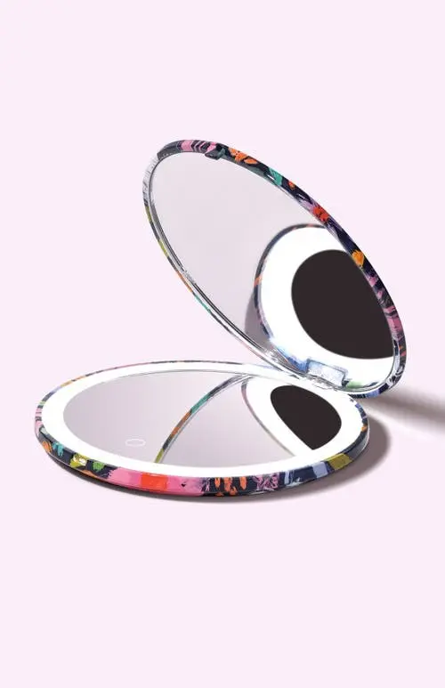 FANCII Mini Taylor Led Compact Mirrorhappy Flowers