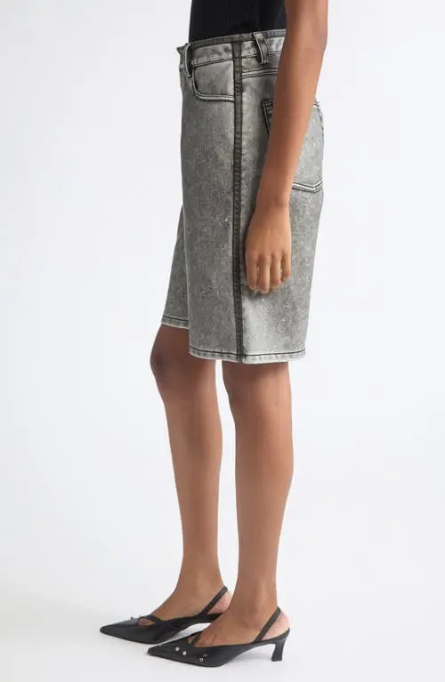 DIESEL® Faux Leather Bermuda Shorts