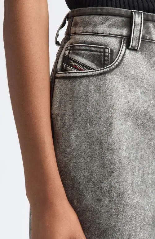 DIESEL® Faux Leather Bermuda Shorts