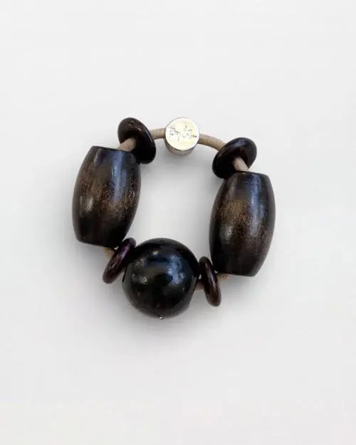 BY LILLA Noche Capsule Bracelet Hairtie - Obsidian
