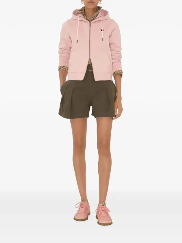 Burberry Knight Stamp Cotton Zip Hoodie