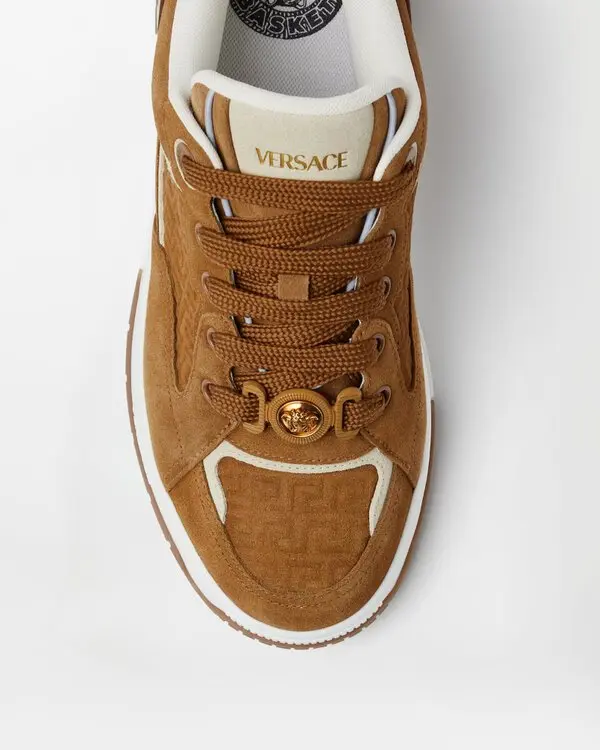 Versace Biggie Basket Suede Sneakers