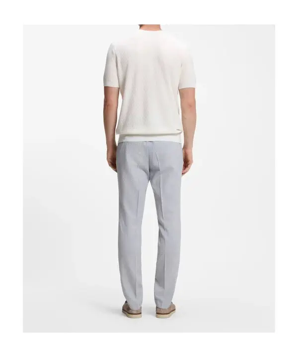 Hugo Boss Short-sleeved Sweater With Knitted Structure