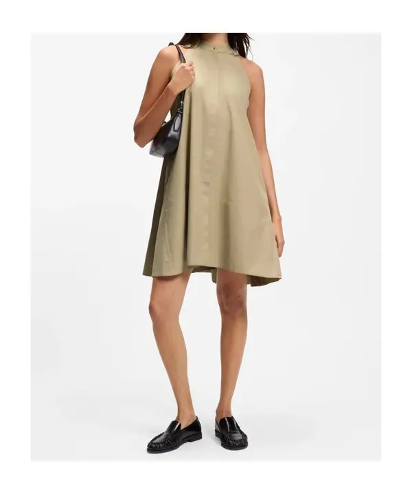 Hugo Boss Sleeveless Cotton Poplin Dress