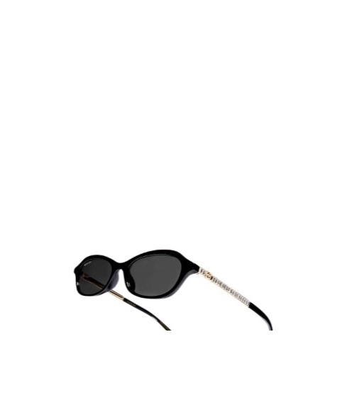 Gucci Oval Frame Sunglasses With Crystal Embellishments