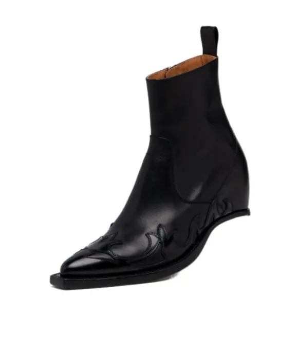 MAISON MARGIELA Flame-embroidered Cowboy Boots