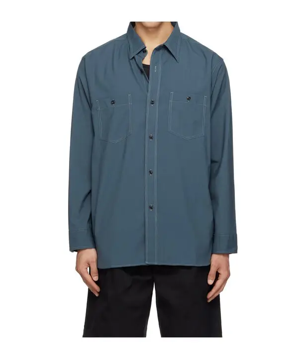 Nanamica Wool Blend Poplin Shirt
