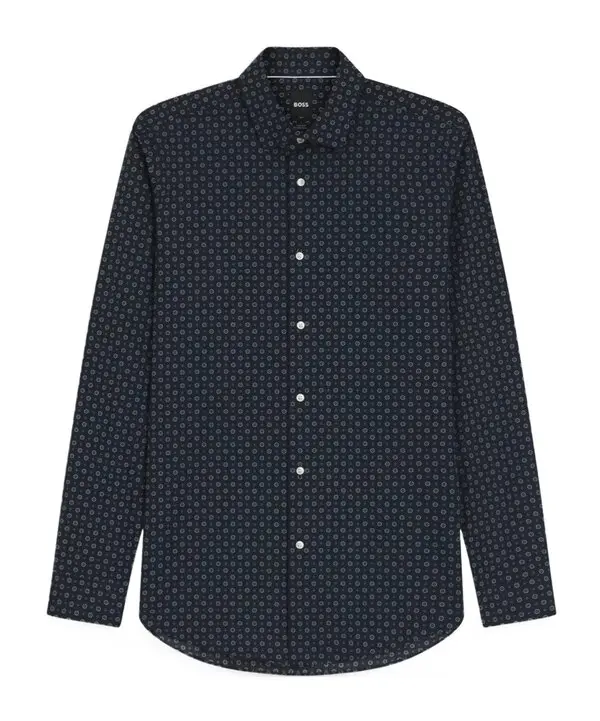 Hugo Boss Slim-fit Business Shirt In Stretch Poplin