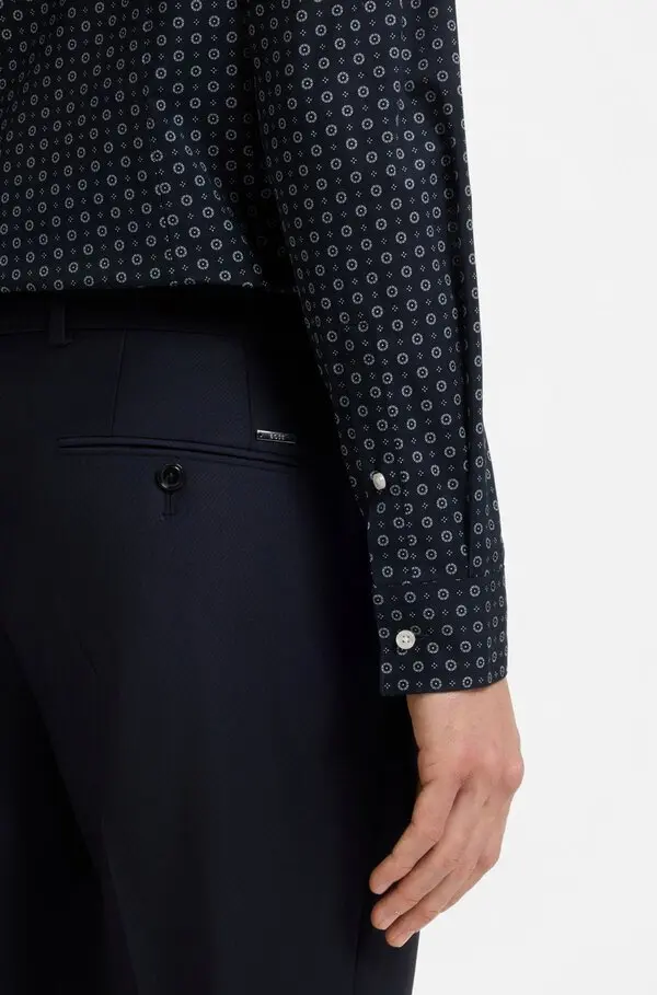 Hugo Boss Slim-fit Business Shirt In Stretch Poplin