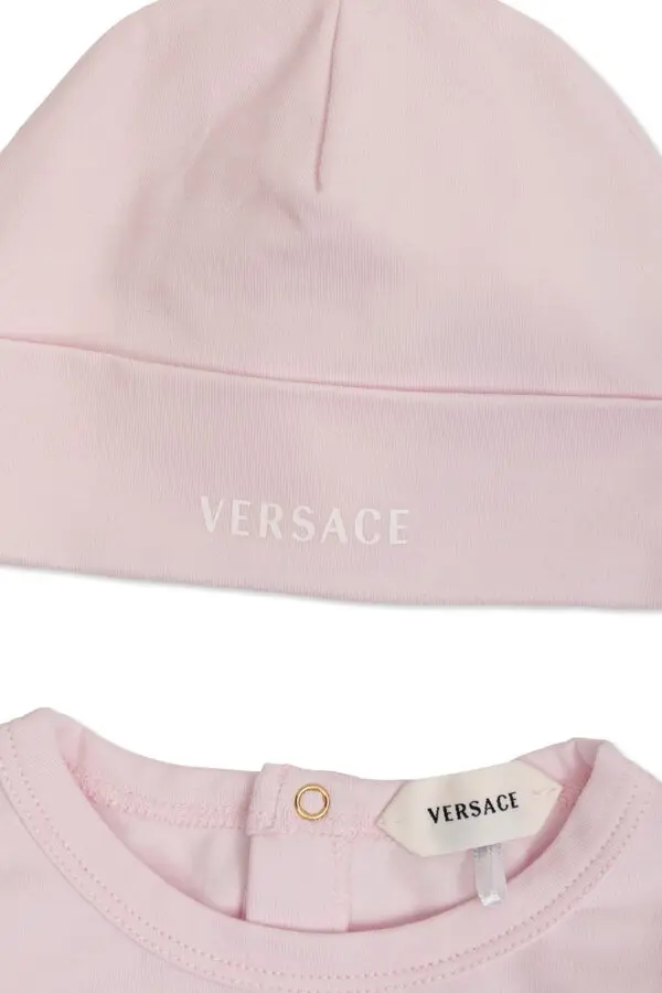 Versace Two-piece Set: Long-sleeve Bodysuit And Hat