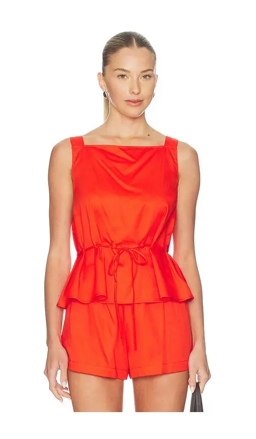 LESET Yoko Drawstring Tank - Orange