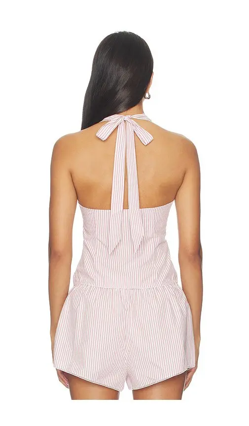 LOVERS AND FRIENDS Halterneck Striped Top