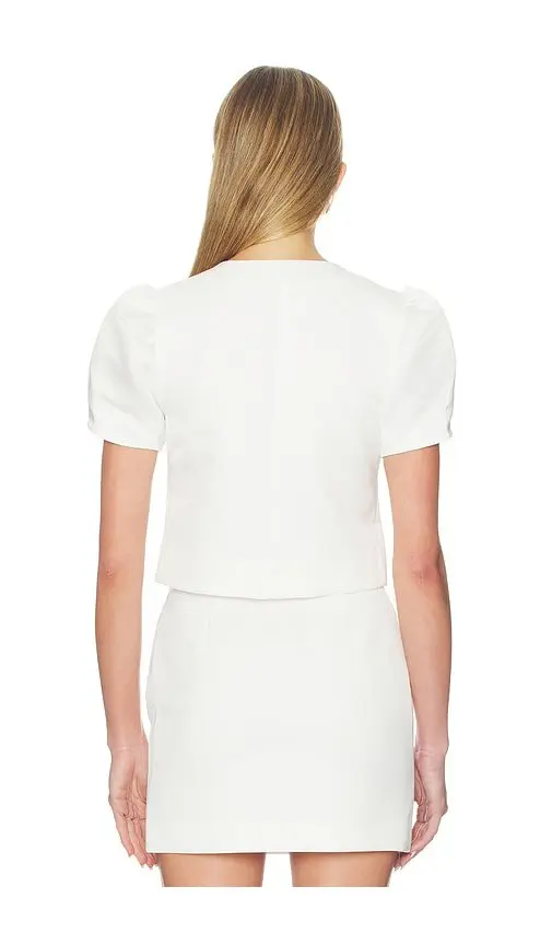 LOVERS AND FRIENDS Ruby Top With Puff Sleeves - White