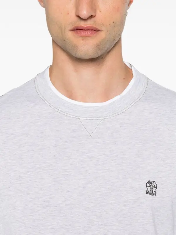 Brunello Cucinelli Logo Cotton T-shirt