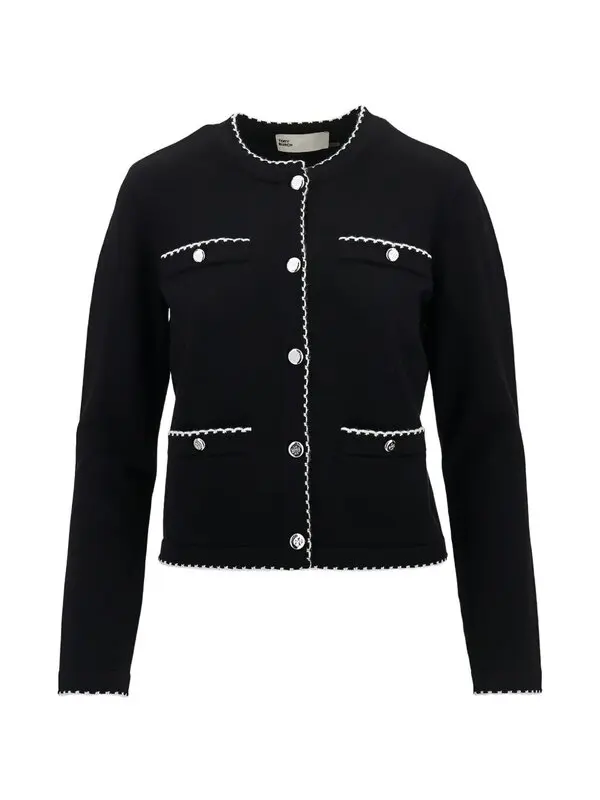Tory Burch Kendra Wool Cardigan - Black