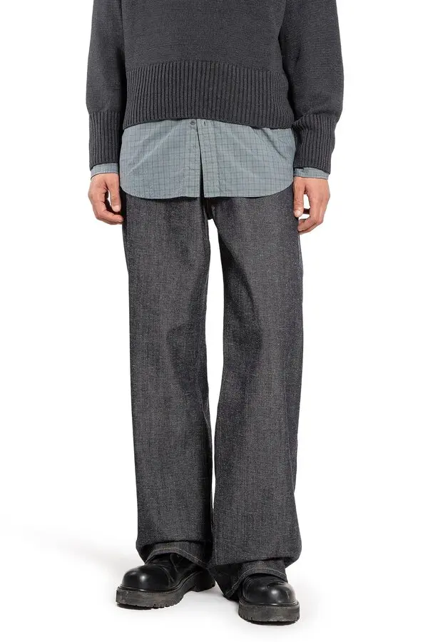 TAIGA TAKAHASHI Lot . 704" Raw Denim Wide Leg Jeans
