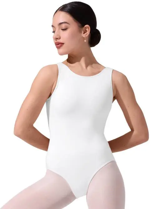 CAPEZIO High Neck Tank Leotard - White