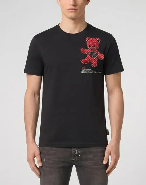 Philipp Plein Jersey T-shirt Teddy Chest - Black