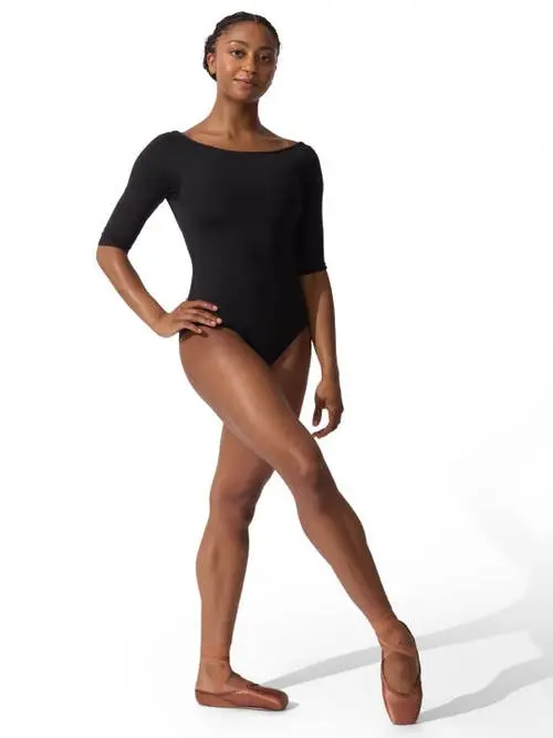 CAPEZIO Boatneck 3/4 Sleeve Leotard