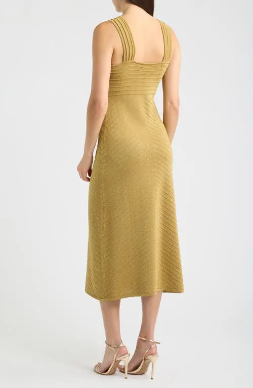 Kobi Halperin Talia Metallic Knit Midi Dress