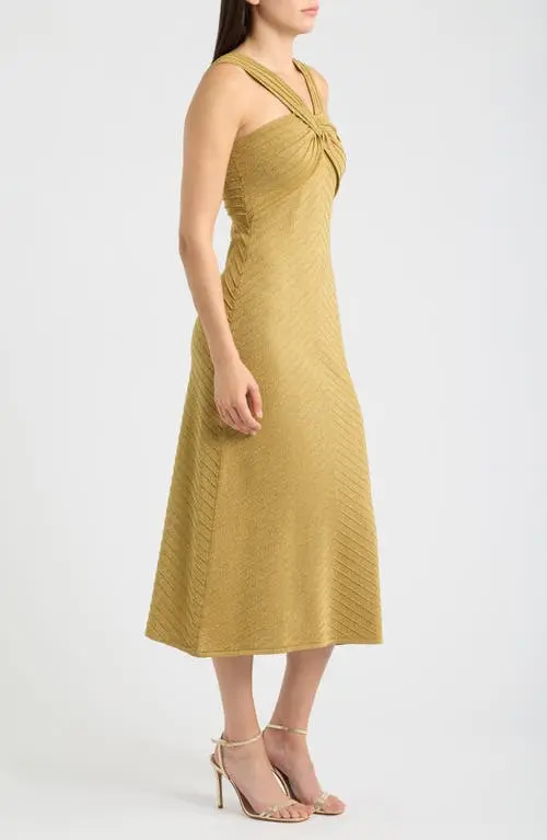 Kobi Halperin Talia Metallic Knit Midi Dress