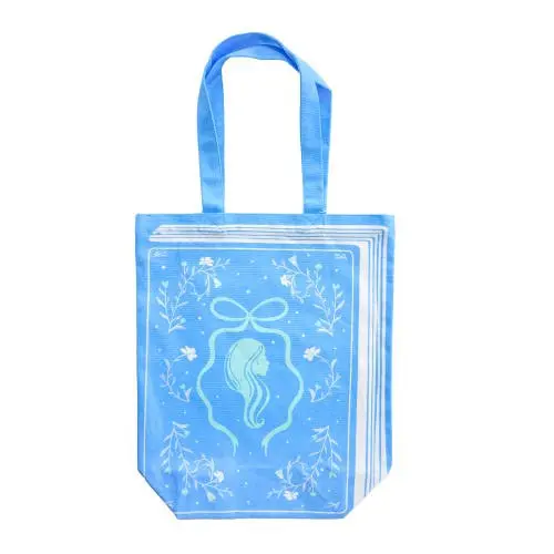 JOLLITY & CO Silhouette Book Themed Canvas Tote Bag
