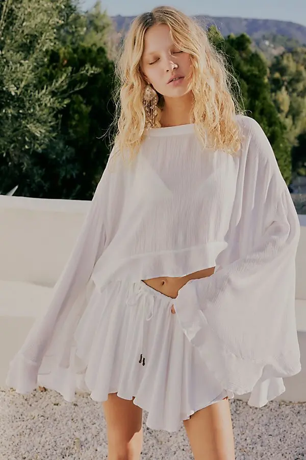 Free People Delilah Skort Set - Ivory