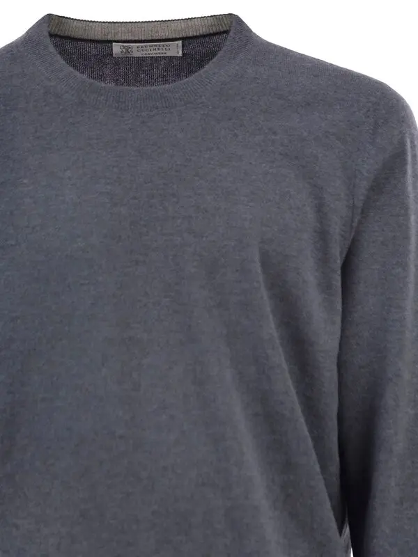 Brunello Cucinelli Cashmere Crew Neck Sweater - Gray