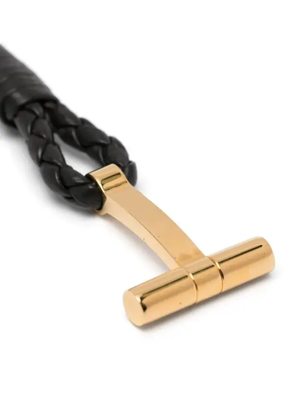 TOM FORD Braided Leather T Bracelet