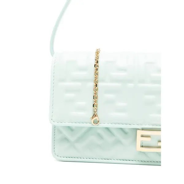Fendi Leather Shoulder Bag - Cream