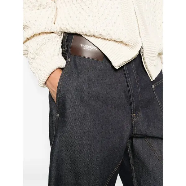 JW Anderson Wide-leg Denim Jeans With Contrast Stitching