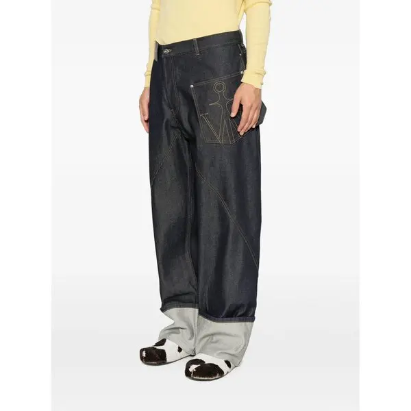 JW Anderson Wide-leg Denim Jeans With Contrast Stitching
