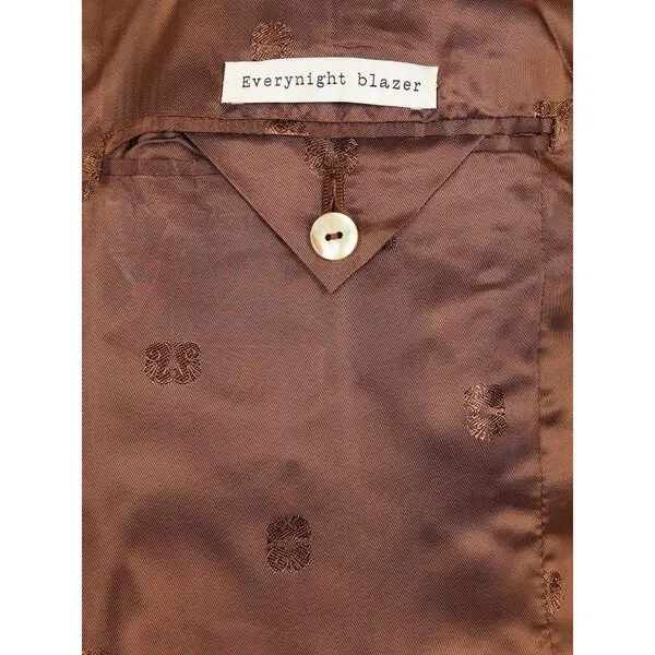 BLAZÉ MILANO Double-breasted Velvet Blazer - Brown